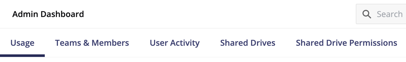 Admin dashboard for Enterprise plans