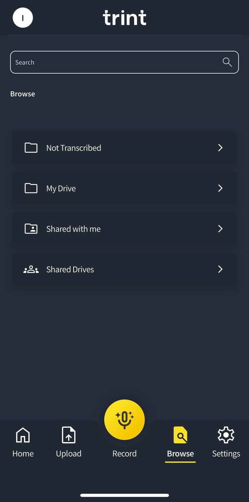 What is Trint's mobile app?
